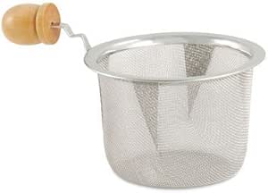 Amazon.com: 3in Diameter Stainless Steel Mesh Strainer with Wooden ...