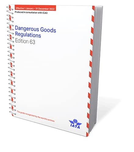 2022 63rd Edition IATA Dangerous Goods Regulations - Spiral Bound ...