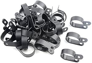 tovot 100 Pcs R-Type Clip Abrazadera para cable 2,5 cm (25 mm), color ...