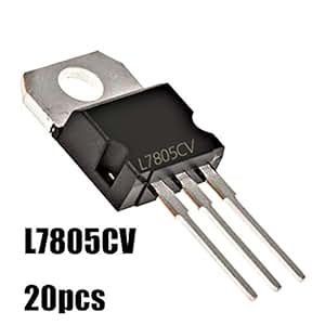 Amazon.com: 20pcs 7805 Voltage Regulator L7805 3-Pin Linear Regulator IC L7805CV Chip TO-220 ...