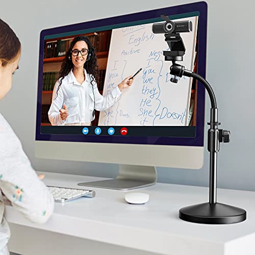 Amada Webcam Stand for Desk，Flexible Webcam Tripod Stand with Gooseneck ...