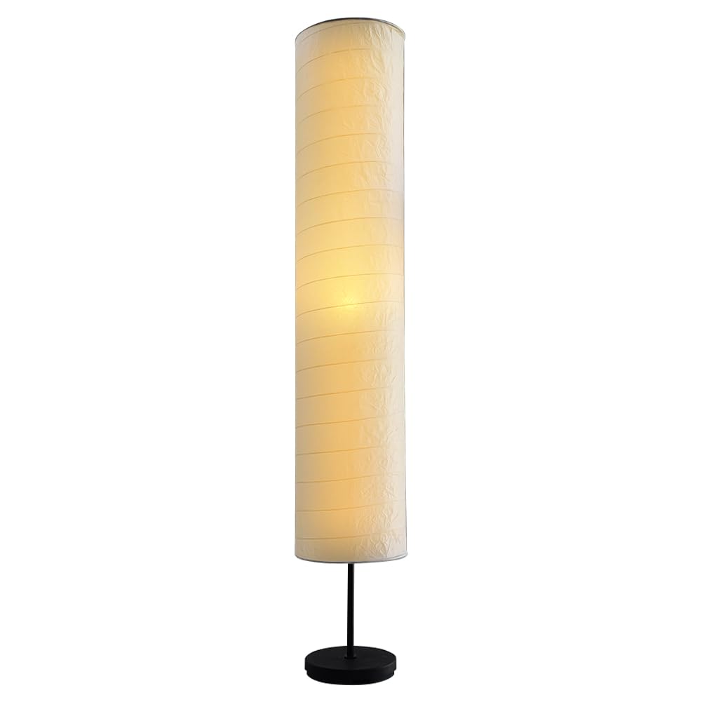 Fosinz Paper Floor Lamp Floor Lamps Paper and Chrome Standing Lamp Room ...