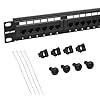 iwillink 24 Port Patch Panel, Cat6 Patch Panel, RJ45 Keystone Network ...