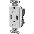 Hubbell Wiring Systems USB15X2W USB Receptacle - Electrical Boxes ...