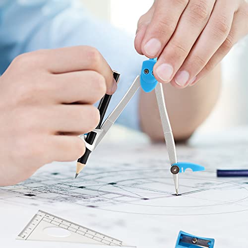 Geometry Kit, ZOOZE 10-Piece Math Tool Kit with Compasses, Protractor ...