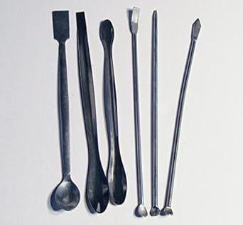 Stainless Steel Lab Spatula, Medical Pharmacy Mini Micro Spoon Scoop, 6 ...