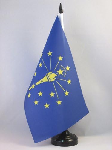 Amazon.com : AZ FLAG Indiana Table Flag 5'' x 8'' - US State of Indiana ...