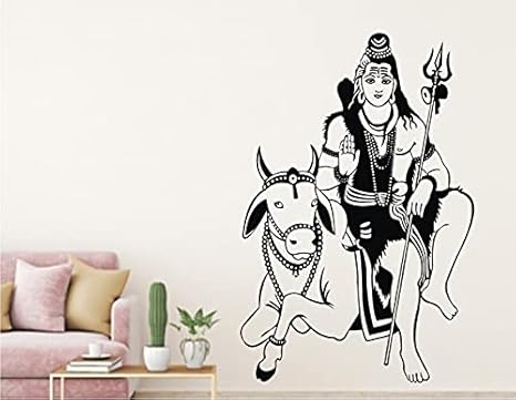 Wall Sticker Mahadev Spiritual Wall Decal and Sticker Large Size(59*88 ...