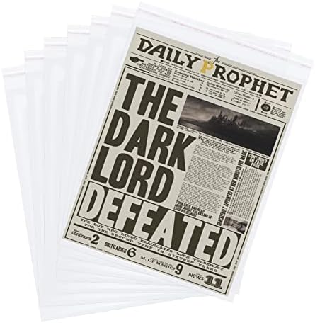DOSTATNI 100 Pieces 13 x 18" Newspaper Sleeves Preservation 2 Mil Self ...
