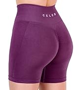 CELER Womens Workout Shorts Chemistry Seamless Scrunch Butt Gym Shorts High Waisted Yoga ...