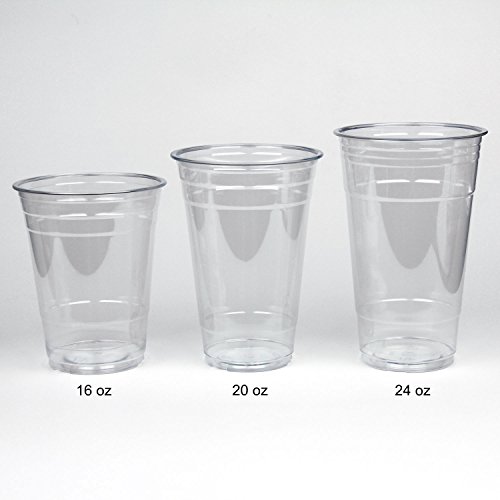 Fit Meal Prep Clear Plastic Cups With Flat Slotted Lids For Iced Cold 