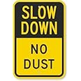 Amazon.com: Lilyanaen New Metal Sign Aluminum Sign Slow Down No Dust ...
