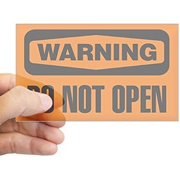 Zirni Danger Do Not Open Slogan Sign Sticker Decal Design 5" X 3 ...