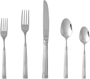 Amazon.com | Fortessa Doria 18/10 Stainless Steel Flatware, 5 Piece ...
