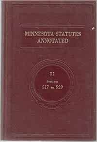 Minnesota Statutes Annotated Sections 517 to 529 Volume 31: West ...