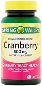 Amazon.com: Spring Valley - Cranberry 500 mg, Standardized Extract, 60 ...