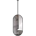 Amazon.com: Seodradow Black Metal Pole Ceiling Suspended Mirror, Wall ...