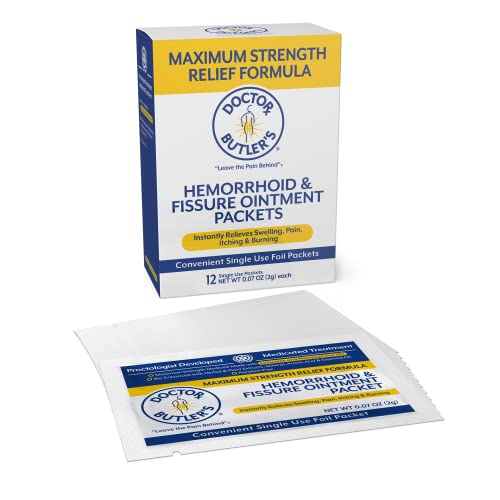 Doctor Butler's Maximum Strength Hemorrhoid & Fissure Ointment 12 to-Go ...