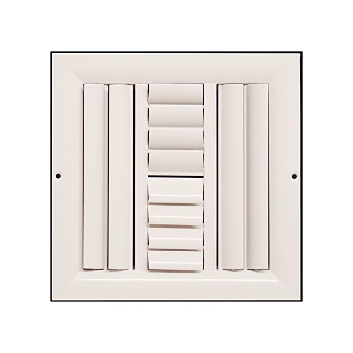 Buy 8"w X 8"h 4-Way Aluminum Curved Blade Adjustable Air Supply HVAC ...