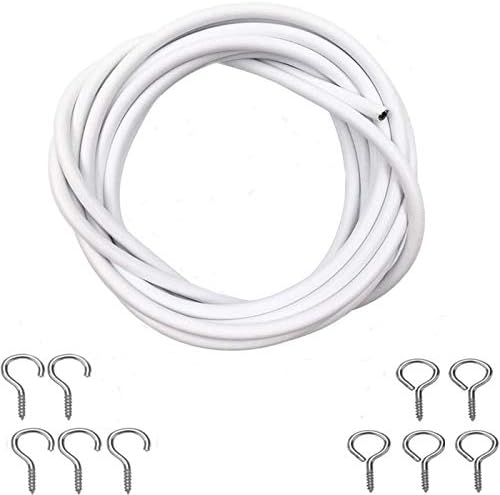 IPEAK Curtain Wire Net Curtain Wire Cord Cable with Hooks and Eyes ...