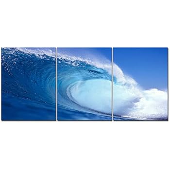Amazon.com: Surfing Big Wave Fabric Cloth Rolled Wall Poster Print ...