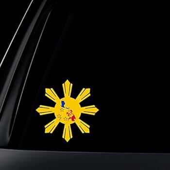 Amazon.com: Philippine Flag Sun Star Island Car Decal / Stickers ...