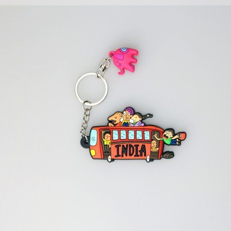Chumbak Red Indian Bus Keychain: Amazon.in: Home & Kitchen