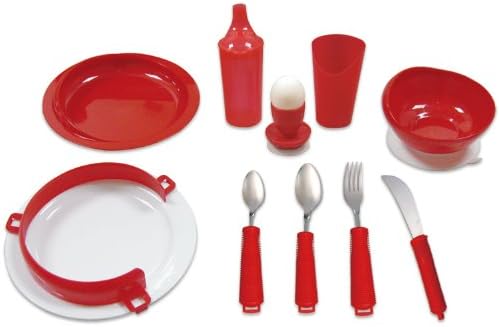 Deluxe Red Tableware Set for Alzheimer's, Dementia & Disability: Amazon ...