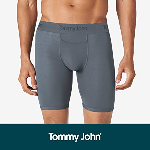 Tommy John Men’s Underwear - Second Skin Boxer Brief with Contour Pouch and Longer 8" Inseam ...