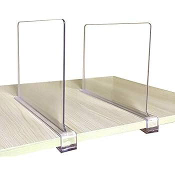 Amazon.com: Acrylic Shelf Dividers, by Jodie's Org - 4 Pack - Clear - 8 ...