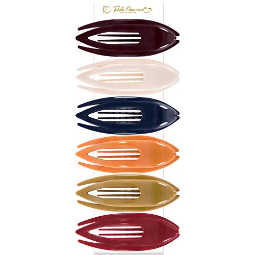 RC ROCHE ORNAMENT 6 Pcs Womens French Concord Curved Hair Clip No Slip ...