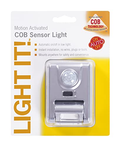 LIGHT IT! by Fulcrum, 20043-301 COB Sensor Light, Silver, Single Pack ...