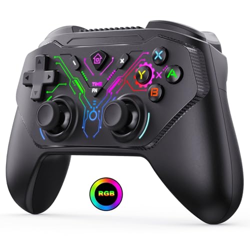 Wireless Controller Compatible with Switch/Lite/OLED/PC/Windows, RGB ...