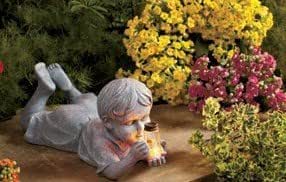 Amazon.com : Little Boy W/ Firefly Jar Outdoor Garden Statue : Patio ...