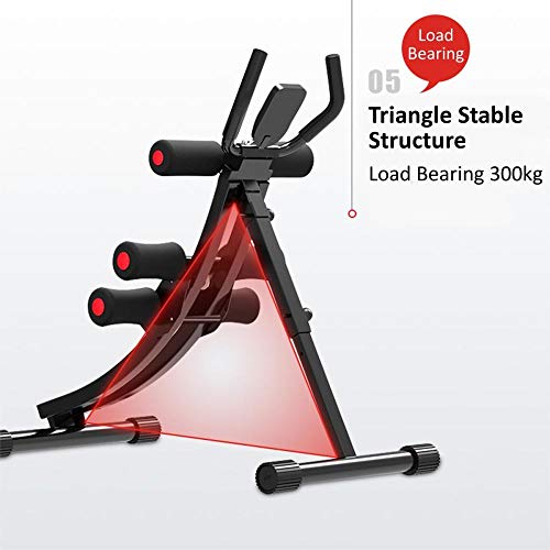 MEEOI Adjustable Abdominal Trainer Ab Rollers Home Rowing Machine ...