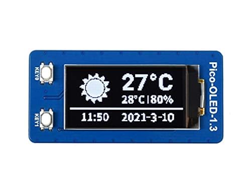 Waveshare 13inch Oled Display Module For Raspberry Pi Pico 64×128 Pixels With Spii2c Interface