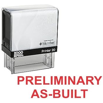 Amazon.com : AS-BUILT Plastic Stamp Clear Print For Office Use Shiny S-842 Self-Inking Stamp ...