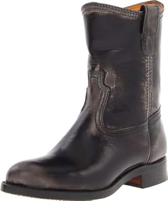 Amazon.com | FRYE Women's Jet Boot Roper Ankle Boot, Charcoal Brush Off ...
