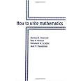 Amazon.com: How to Write Mathematics: 9780821800553: Norman E. Steenrod ...