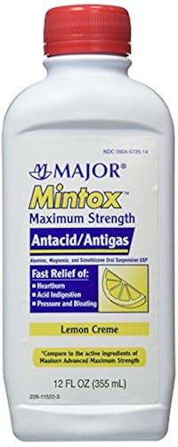 Mintox Maximum Strength Antacid Anti-Gas Liquid Generic for Maalox Max ...