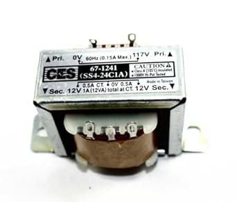 Center Tapped Transformer (117VAC -> 24VAC, 1A): Amazon.com: Industrial ...