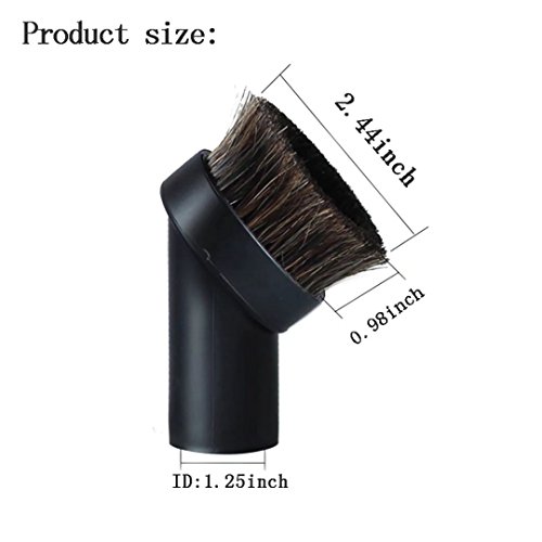 ECOMAID 2 Packs Round Dust Brush 25MM Horse Hair 1.24" Cleaner Vacuum ...