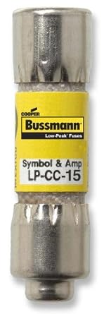 Amazon.com: Bussmann LP-CC-15 15 Amp Low-Peak Time Delay Current ...
