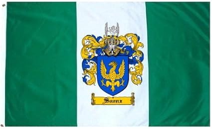 Amazon.com: Saenz Family Crest / Coat of Arms Flag. Large 3 ft. x 5 ft ...