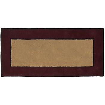 Amazon.com : Beige with Black Hand Tufted 100% Wool Rug : Hearth Rug ...