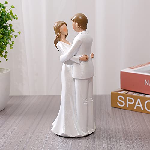 Romantic Couple Figurines, Hug Lover, Sculpted Hand-Painted Figure ...