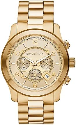 سعر Michael Kors Runway Chronograph Gold-Tone Stainless Steel Watch ...
