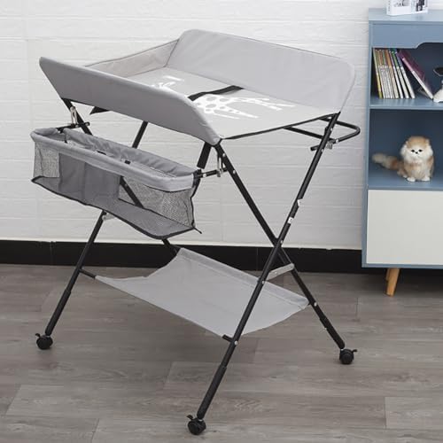 ULHYC Baby Changing Table with Safety Belt, Waterproof Diaper Changing ...