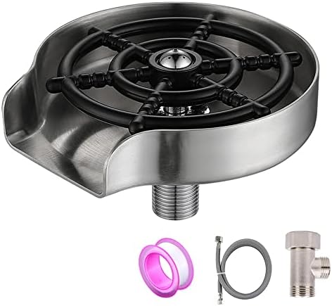 jioko Stainless Steel Glass Rinser for Kitchen Sinks, Faucet Metal ...
