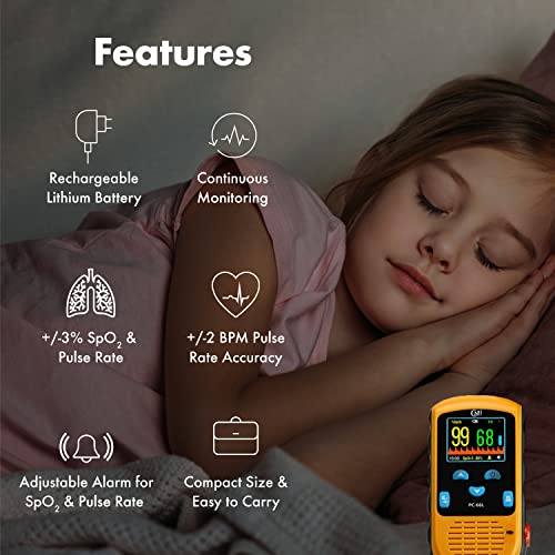 CMI Health Rechargeable Pulse Oximeter - Continuous Children Monitoring ...